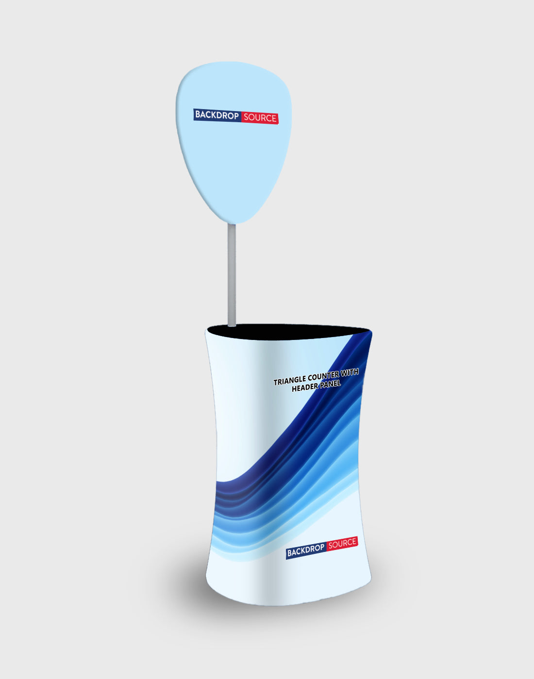 Triangle Counter with Header Panel | Trade Show Display ...