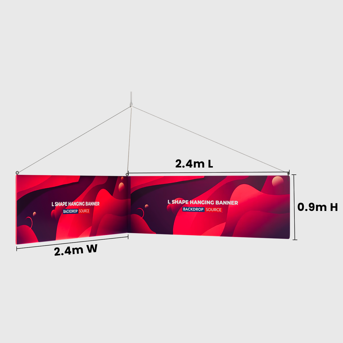 L Shape Hanging Banner – Backdropsource India