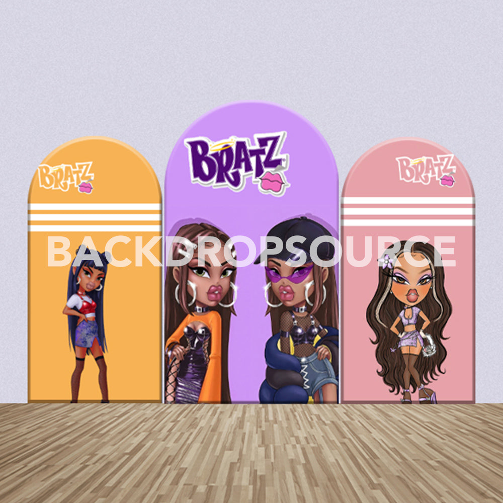 Custom Bratz Cartoon Themed Arch Backdrop | Backdropsource ...