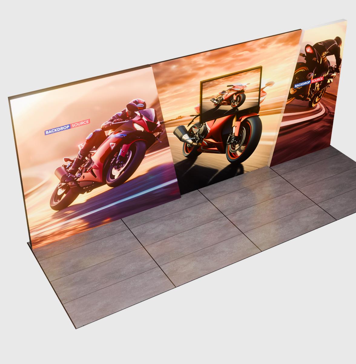 6m - Angled LightBox | Retail Ad Display UK – Backdropsource India