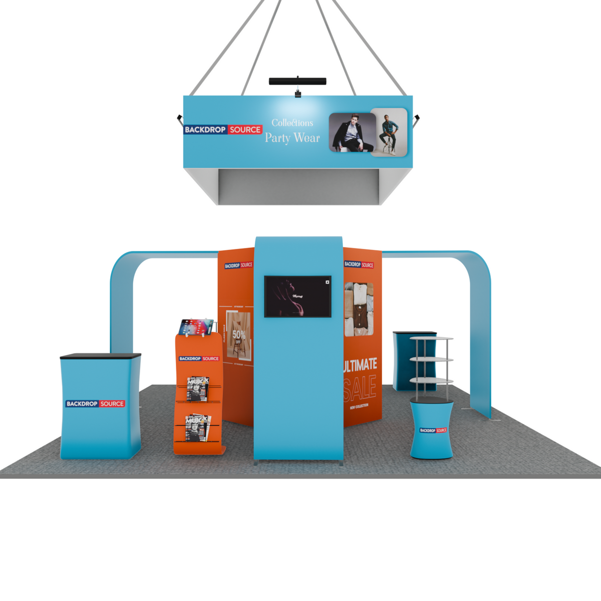 Modular Booth Kits 6m x 6m - Model 02 – Backdropsource India