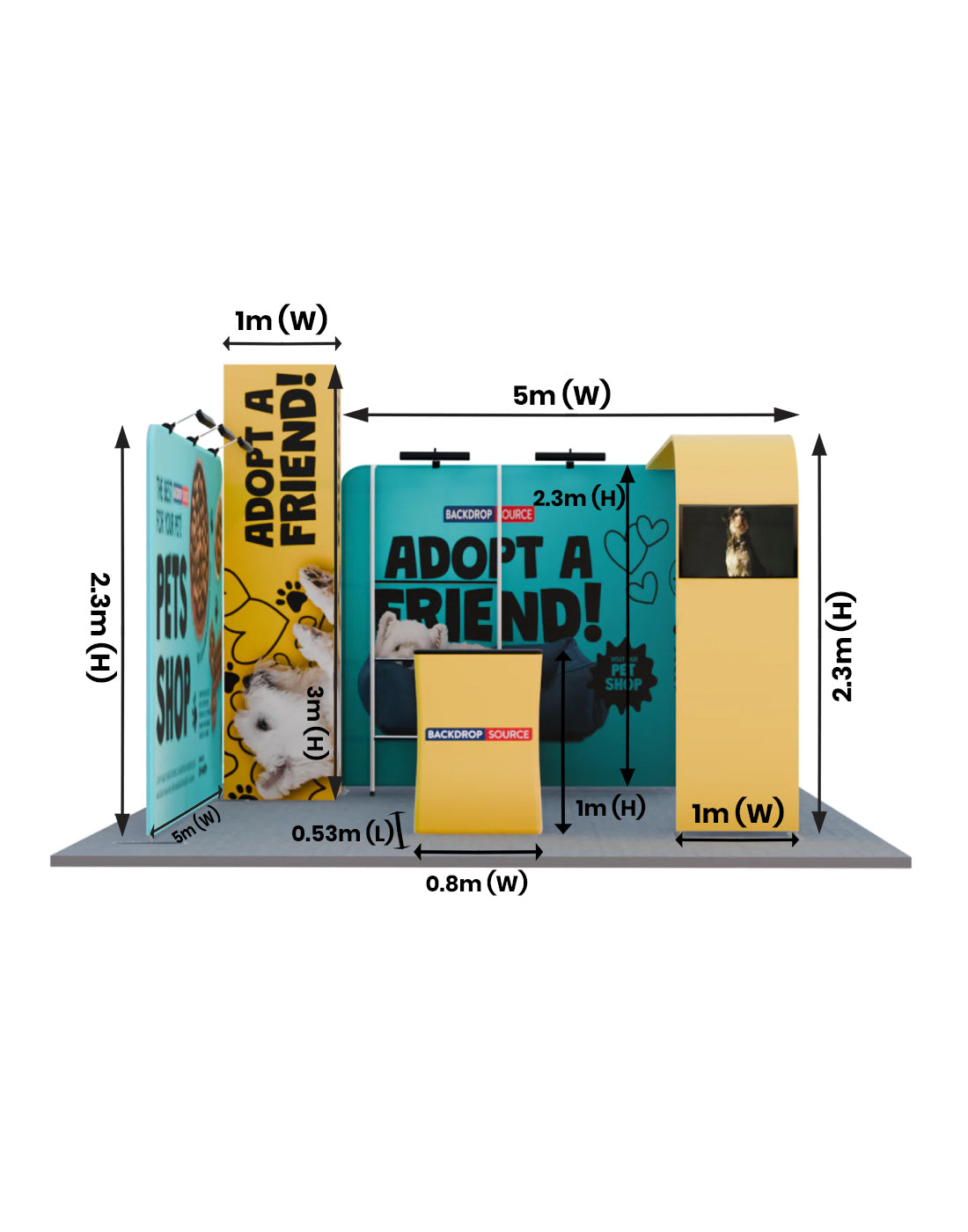 Modular Booth Kits 6m x 6m - Model 01 – Backdropsource India