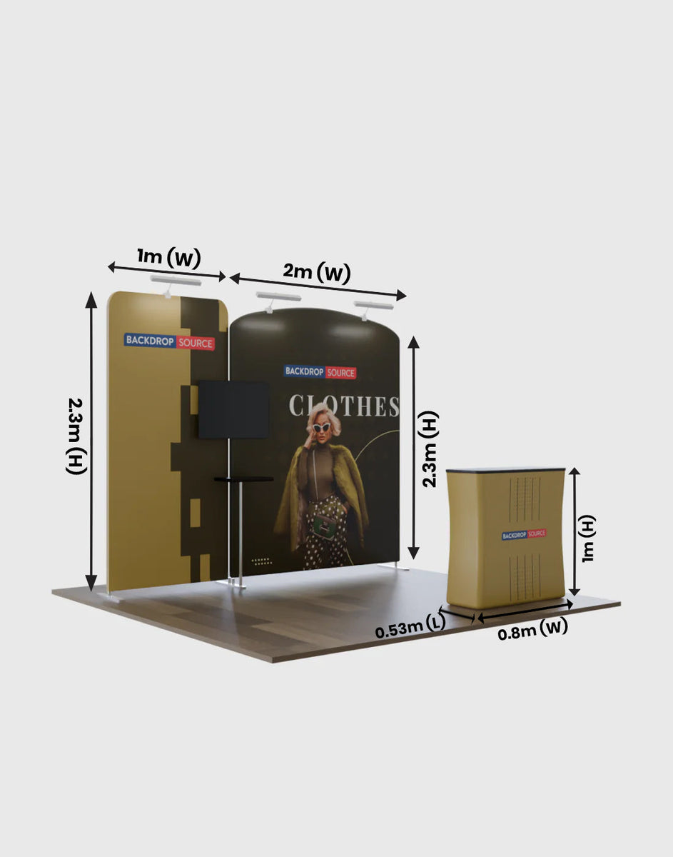 3m Wide Premium Modular Exhibition Booth Kit Display – Backdropsource India