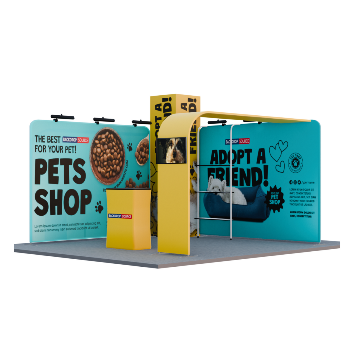 Modular Booth Kits 6m x 6m - Model 01 – Backdropsource India