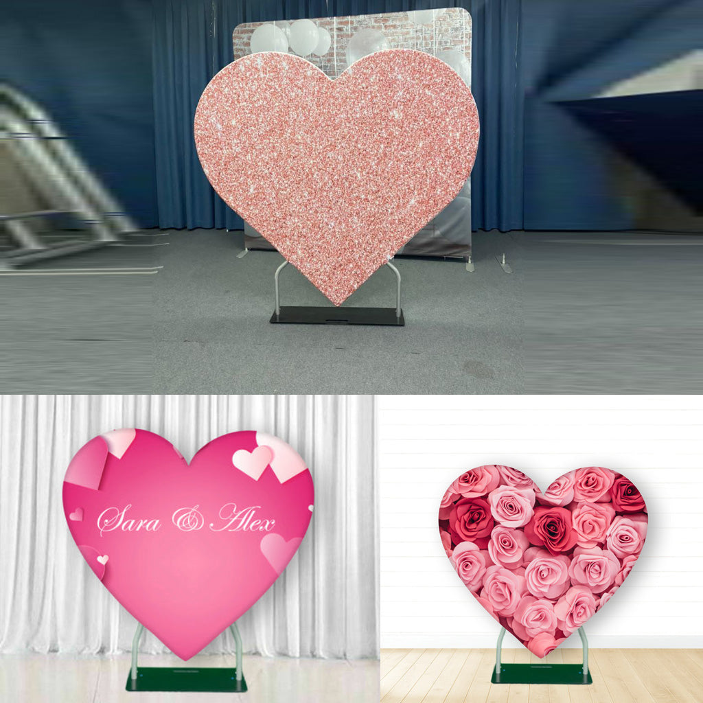 Custom Heart Stand Backdrop | Backdrop India – Backdropsource India