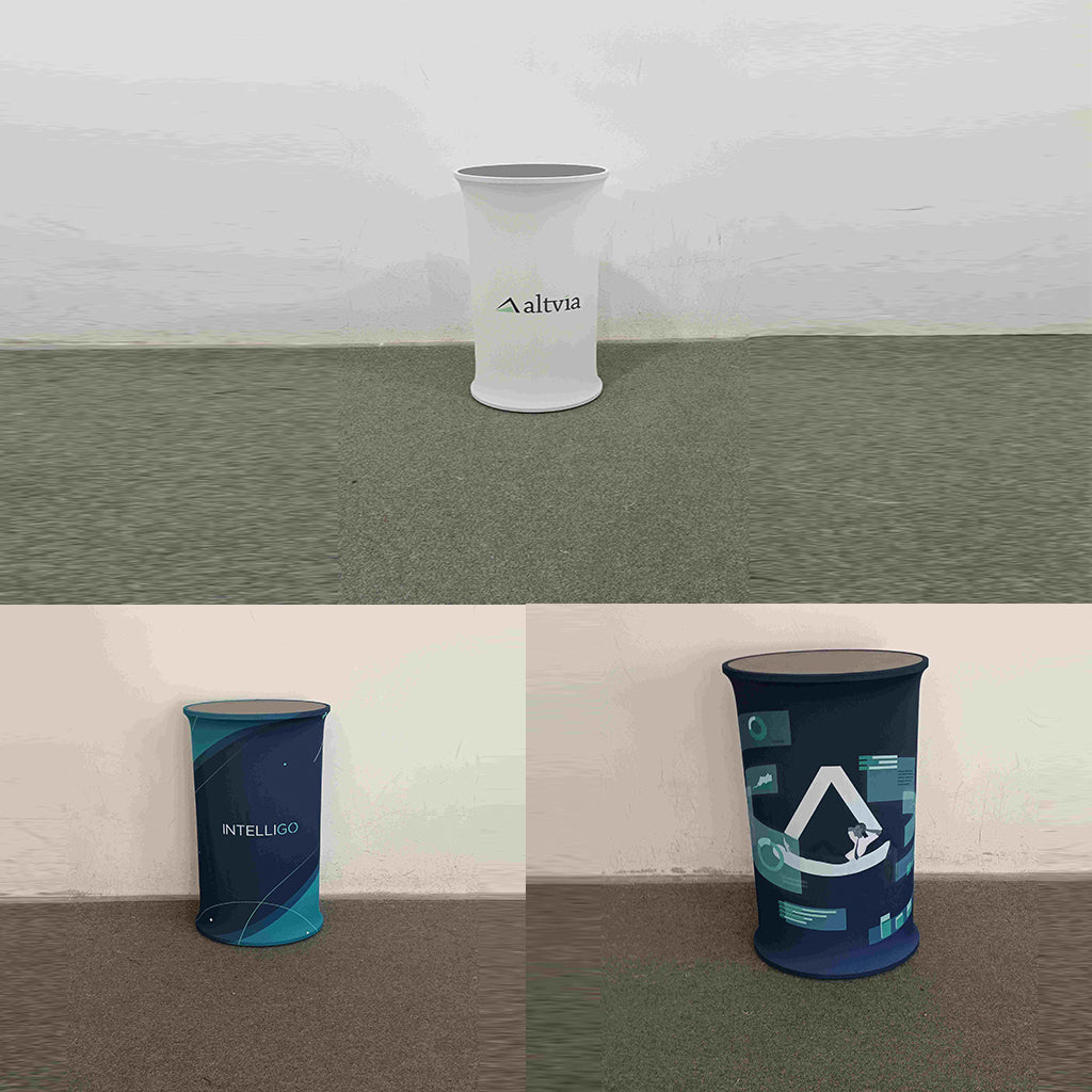 Oval shape Podium Fabric Counter – Backdropsource India
