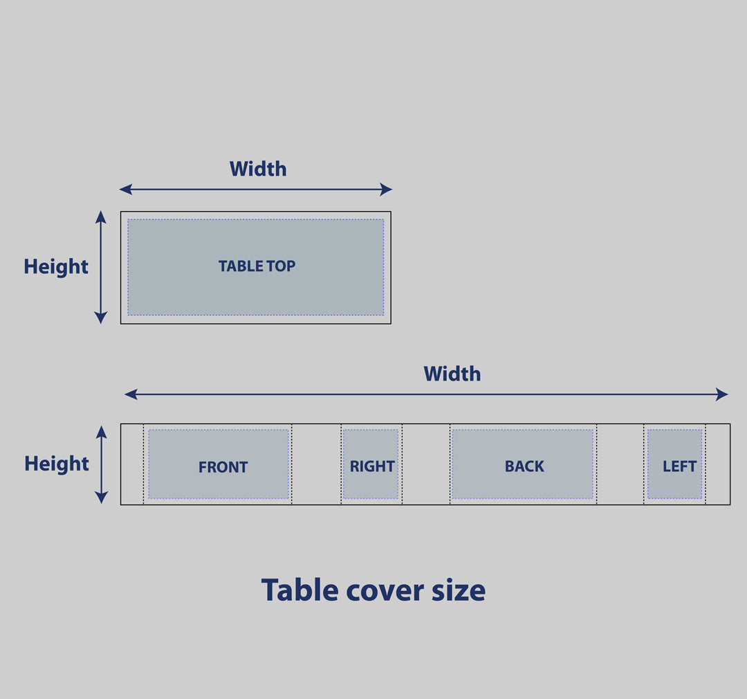 Custom Printing Pleated Table Cover – Backdropsource India