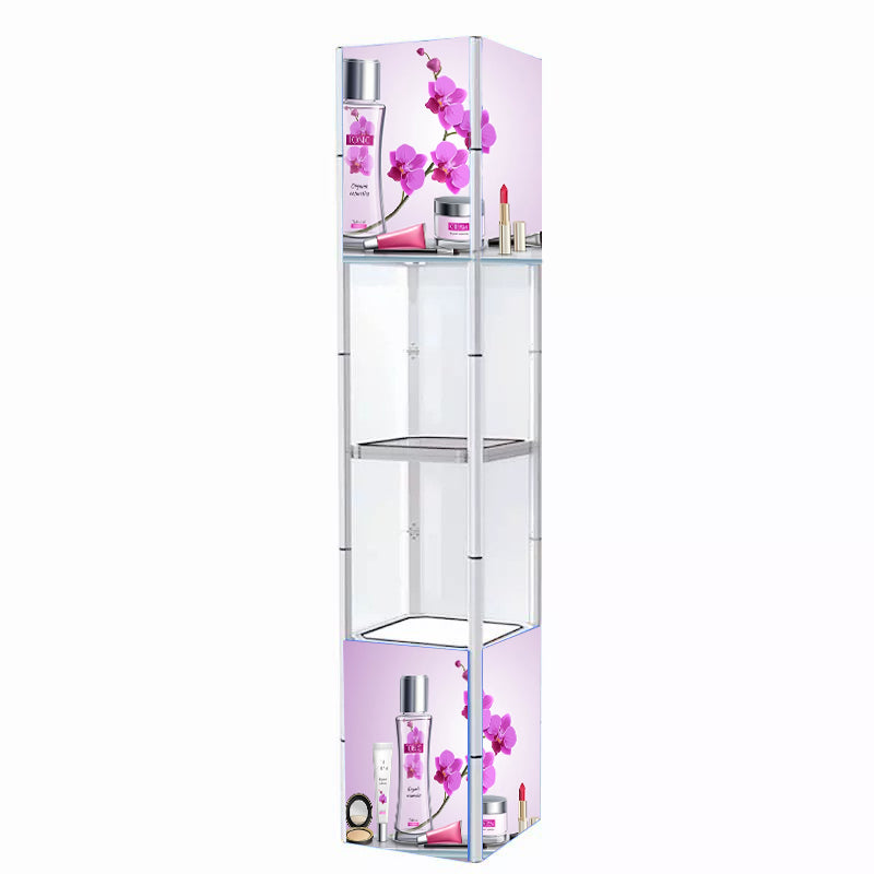 Square Portable Aluminum Spiral Tower Display - 5 Layer Shelves ...