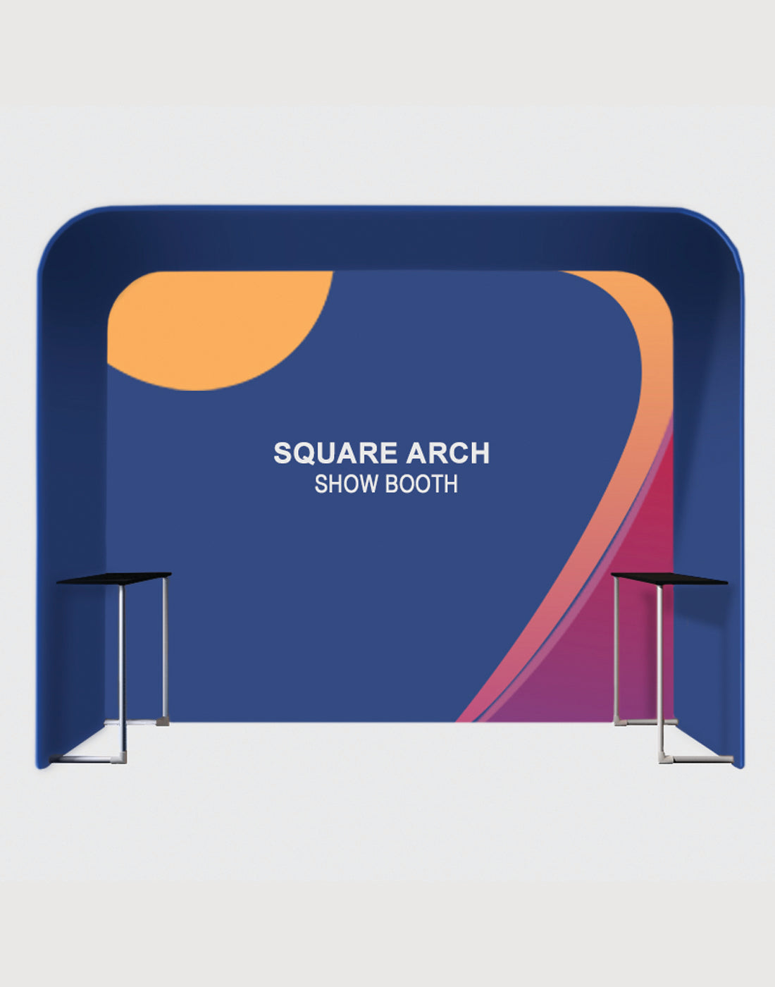 Square Arch Expo Booth with Shelf – Backdropsource India